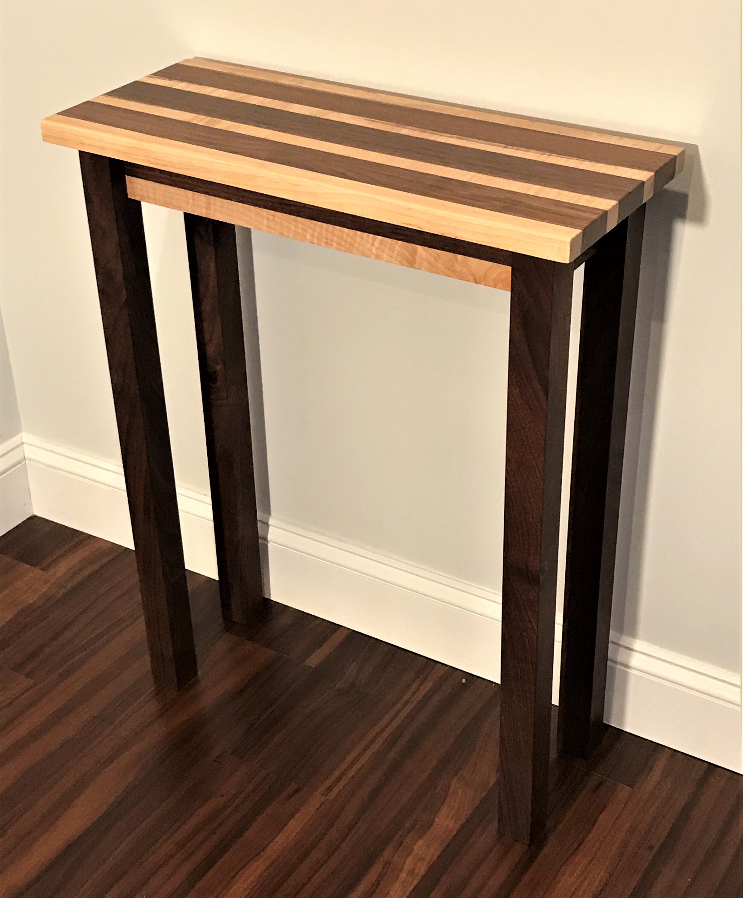 Black Walnut Curly Maple and Ambrosia Maple Table Entry - Etsy