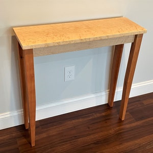 Solid Bird's Eye Maple and Cherry Entry Table - Console Table – Sofa Table – Side Table – Accent ...