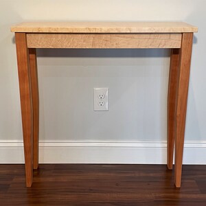 Solid Bird's Eye Maple and Cherry Entry Table - Console Table – Sofa Table – Side Table – Accent ...