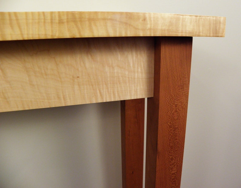 Curly Maple and Cherry Console Table Side Table Hall Table - Etsy