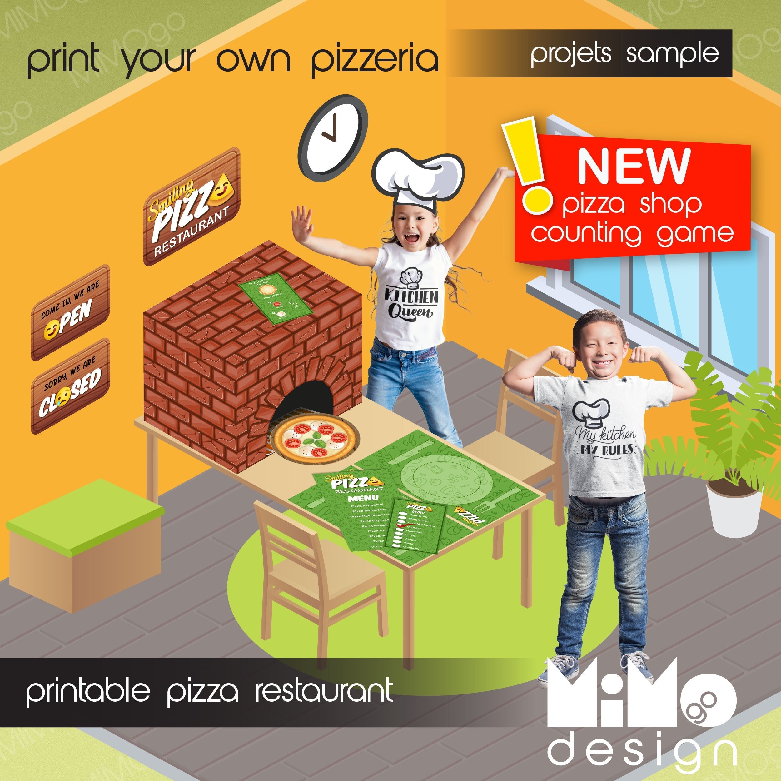 Counting Activities Dramatic Play Pizza Shop Basic Math Preschoolers ...