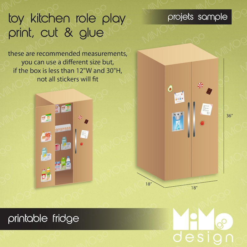 Complete Fridge Pretend Play, Kitchen Printable Toy - DIGITAL DOWNLOAD ...