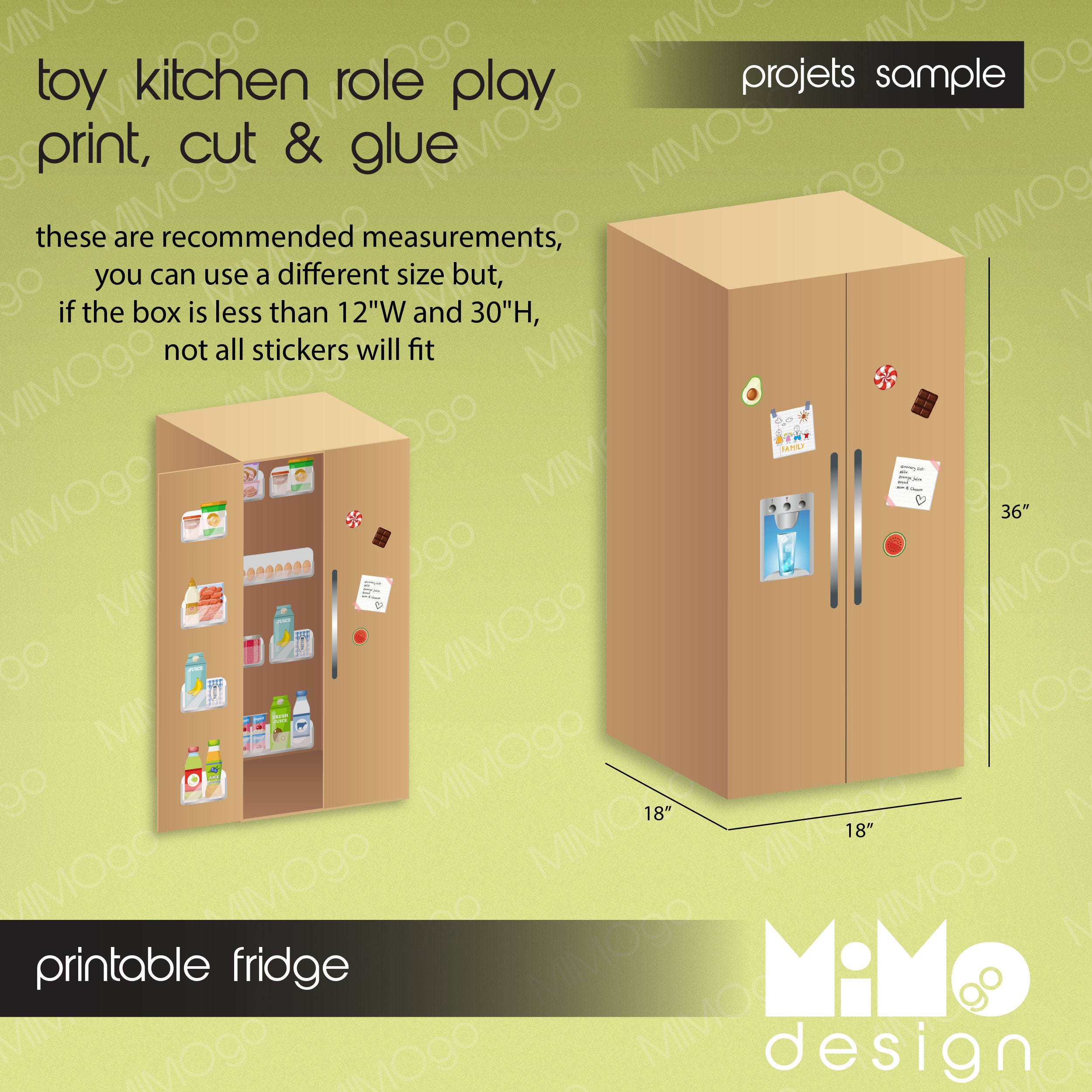 Complete Fridge Pretend Play, Kitchen Printable Toy - DIGITAL DOWNLOAD ...