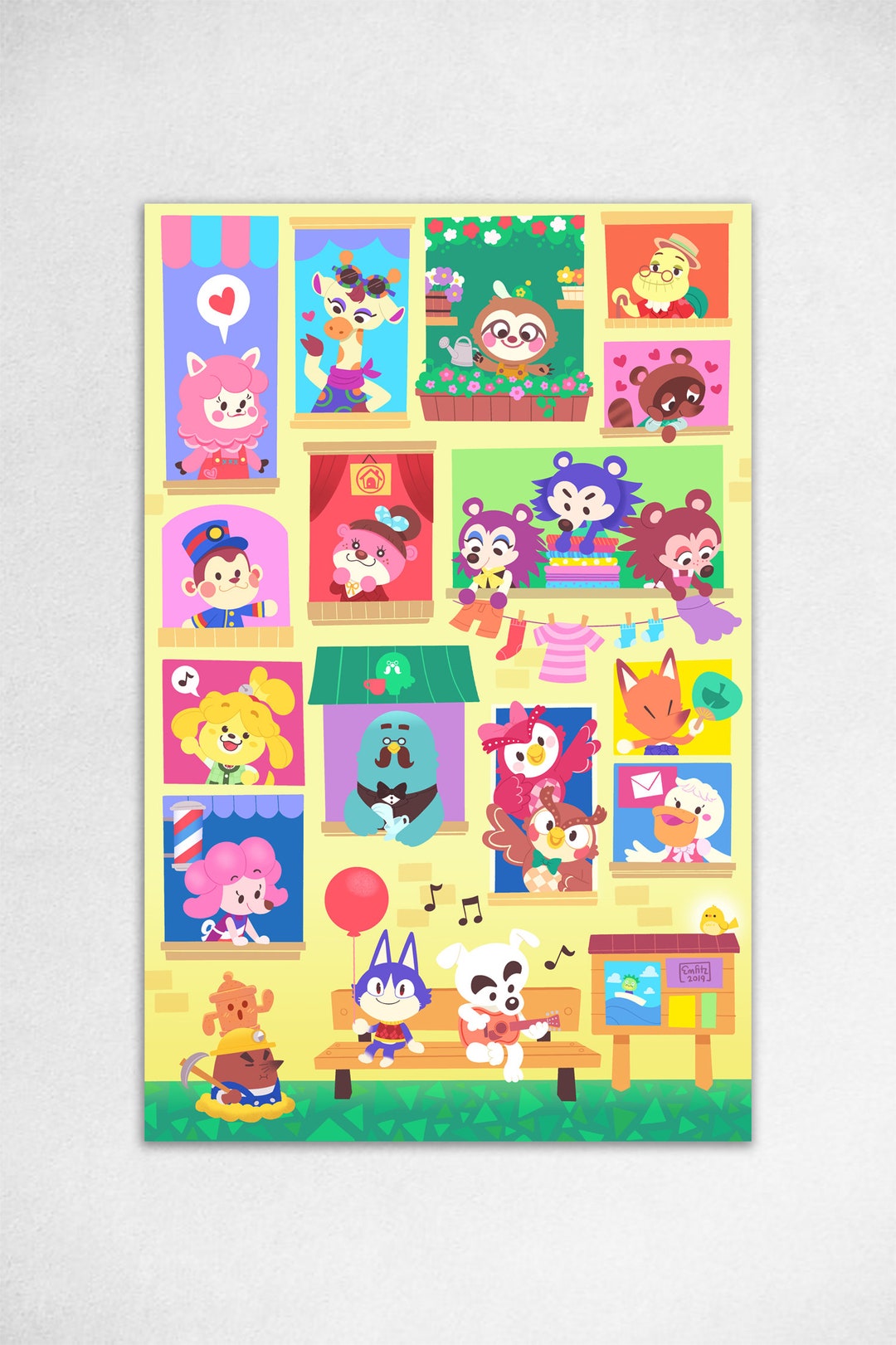 Friendly Neighbors Print (11x17) - Etsy