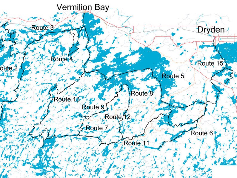 Canoe Route 13. Canada. Northwestern Ontario. Vermilion Bay to Populus ...