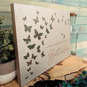 Wood Canvas Wall Art Decor- Without Change There Would Be No ...