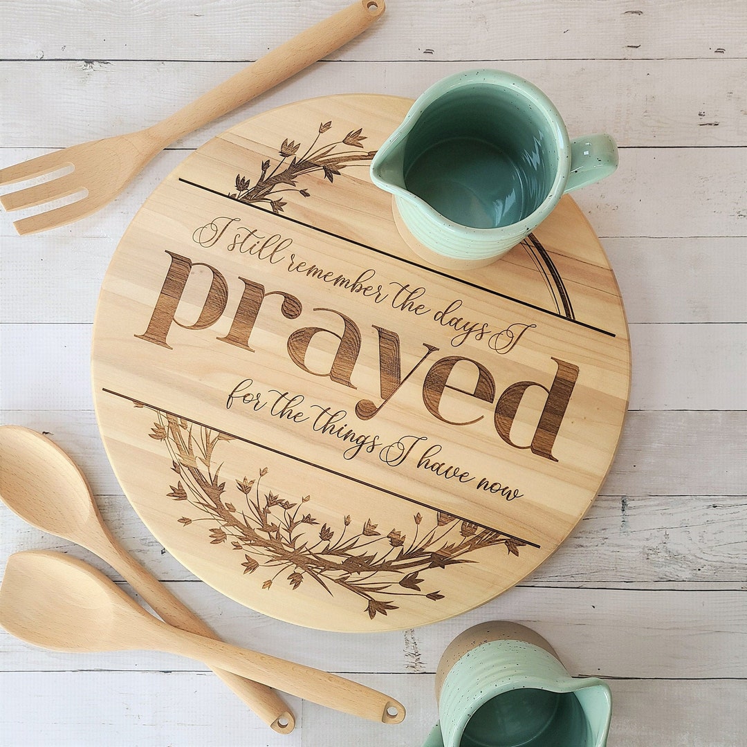 Engraved Rubberwood Lazy Susan I Still Remember the Days I - Etsy