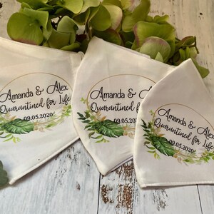 Face Masks for Wedding Couple Initials Masks Wedding Favor | Etsy