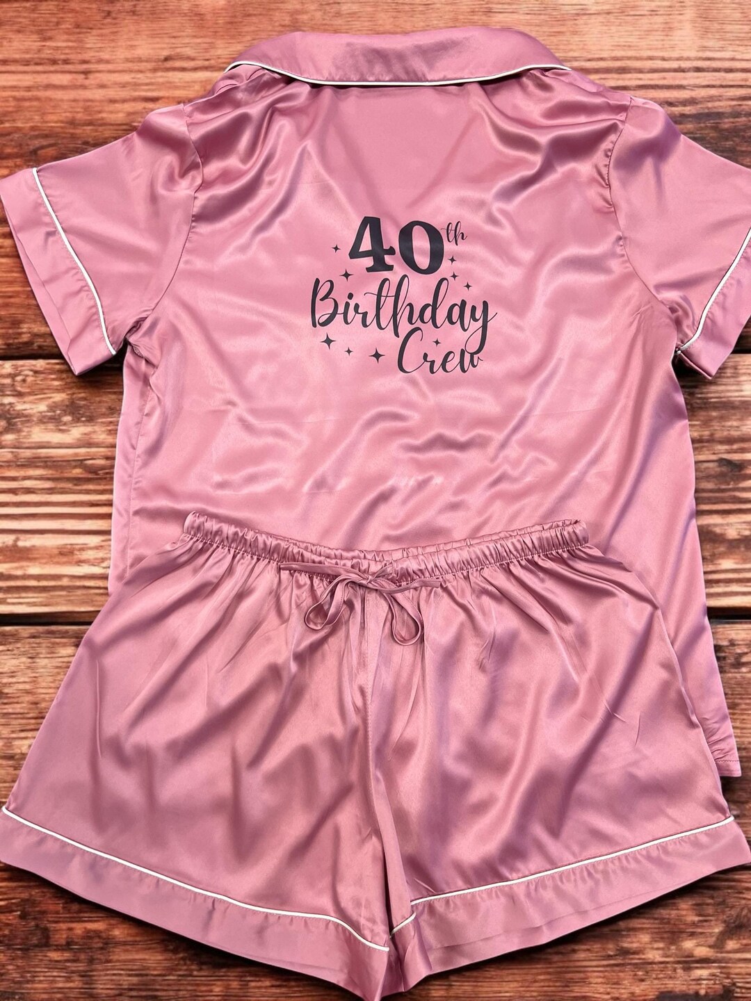 40th Birthday Gift Pajama, Custom Birthday Pjs, Birthday Squad Pajamas ...