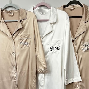 Monogrammed Pajamas, Bridesmaid Pajamas, Silky Pajamas, Pajama Set ...