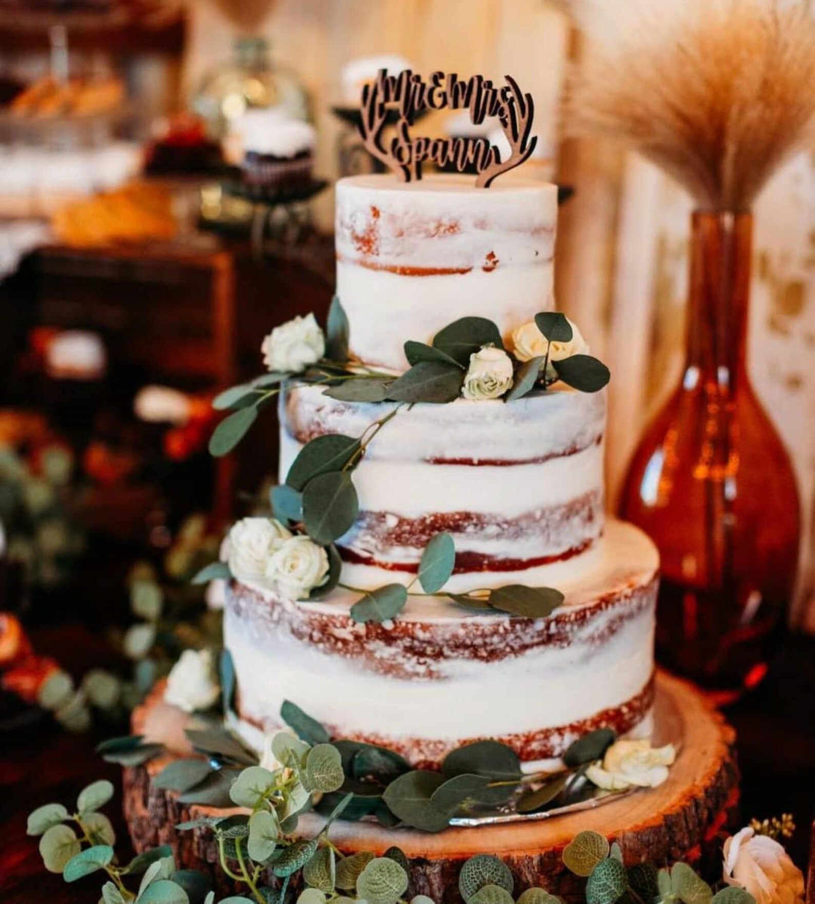 6" Wood Cake Topper Custom - Etsy