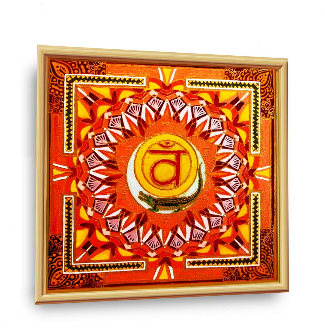 Sakralchakra Yantra svadhisthana Chakren Wandkunst Auf Leinwand ...