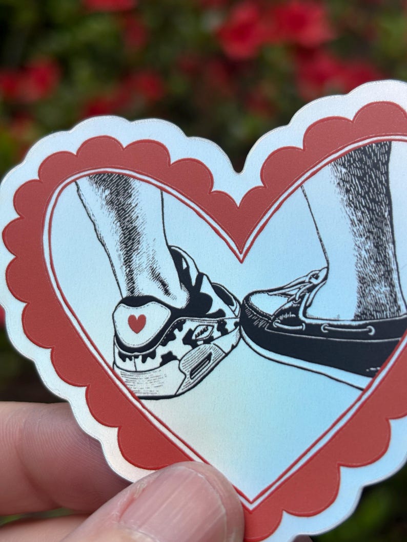Shoe Scene!, Die Cut Waterproof Sticker, Matte Holographic, 3 by 2.5 ...
