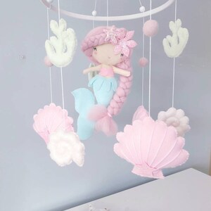 Mermaid Mobile - Crib Mobile- Cot Mobile- Nursery Mobile- Felt Mobile ...