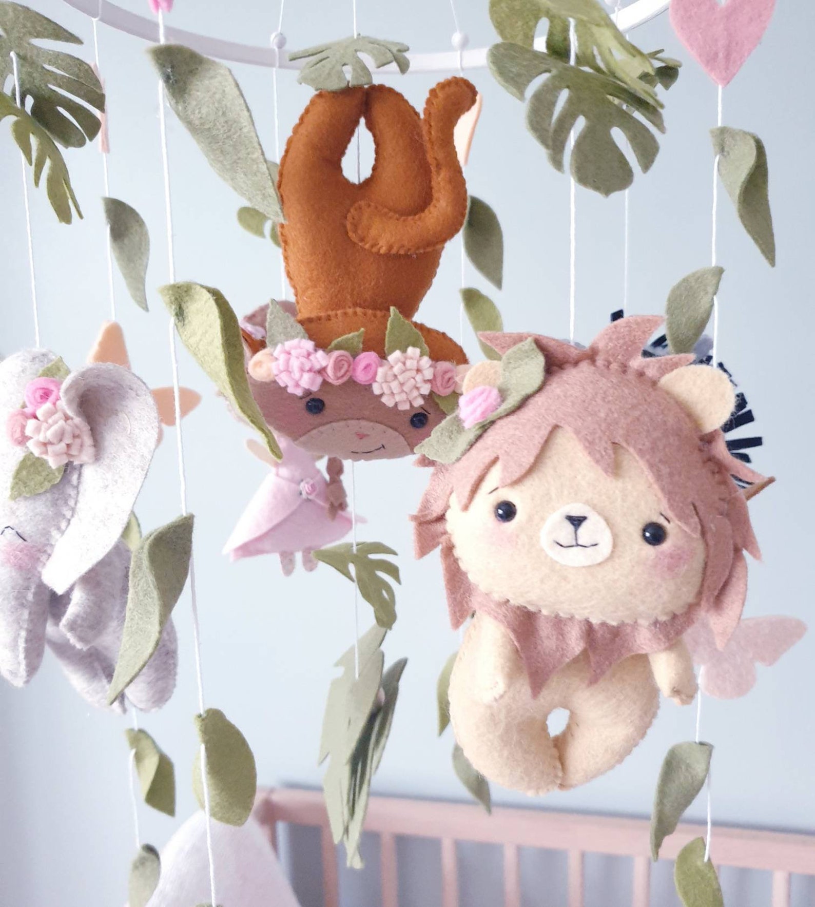 Princess Safari Baby Mobile Crib Mobile Cot Mobile Jungle | Etsy