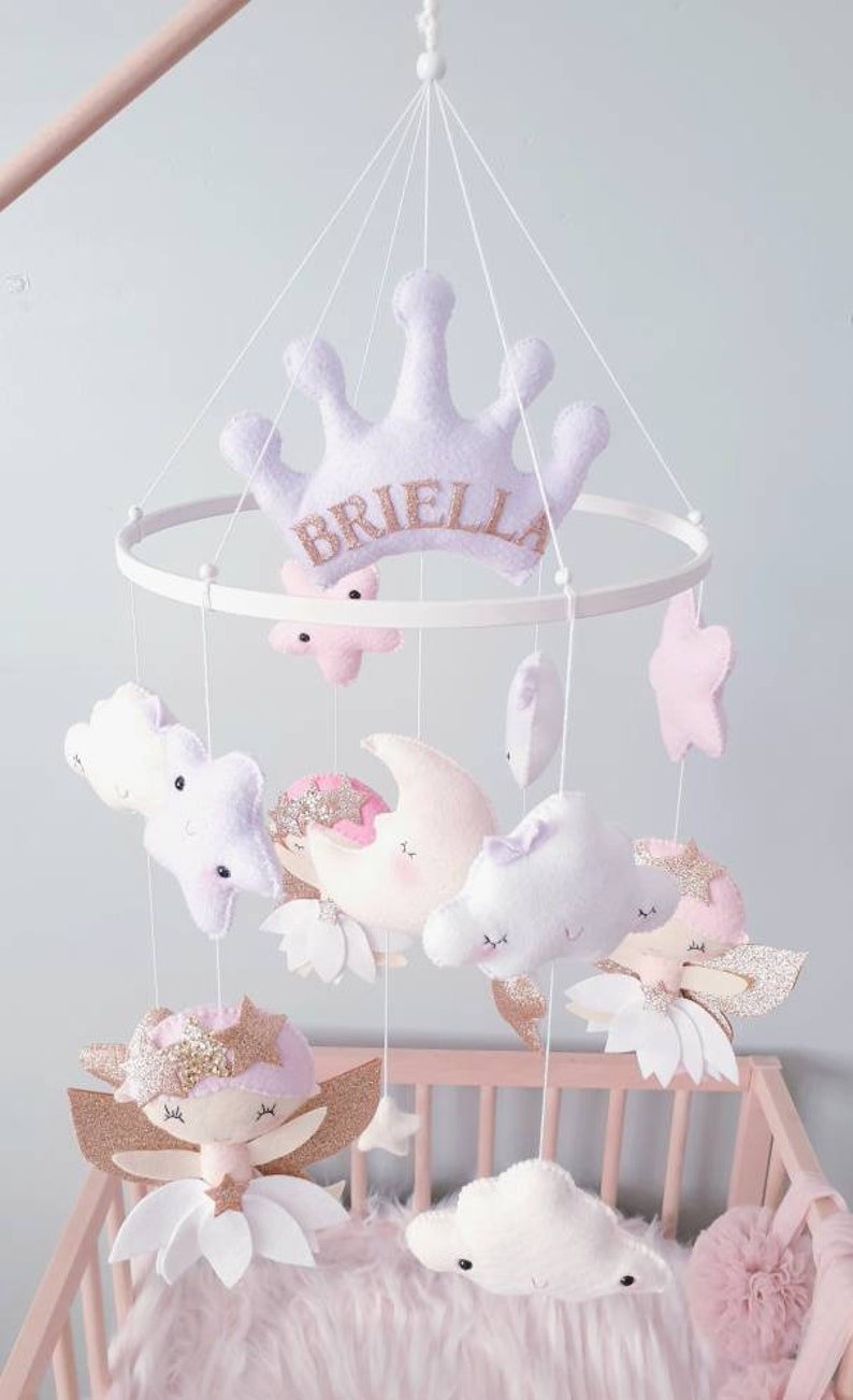 Princess Mobile Fairy Mobile Baby Mobile Girl Pink Mobile - Etsy UK