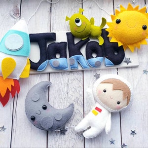 Space Name Sign - Kids Door Sign - Name Hanging- Kids Wall Decor ...
