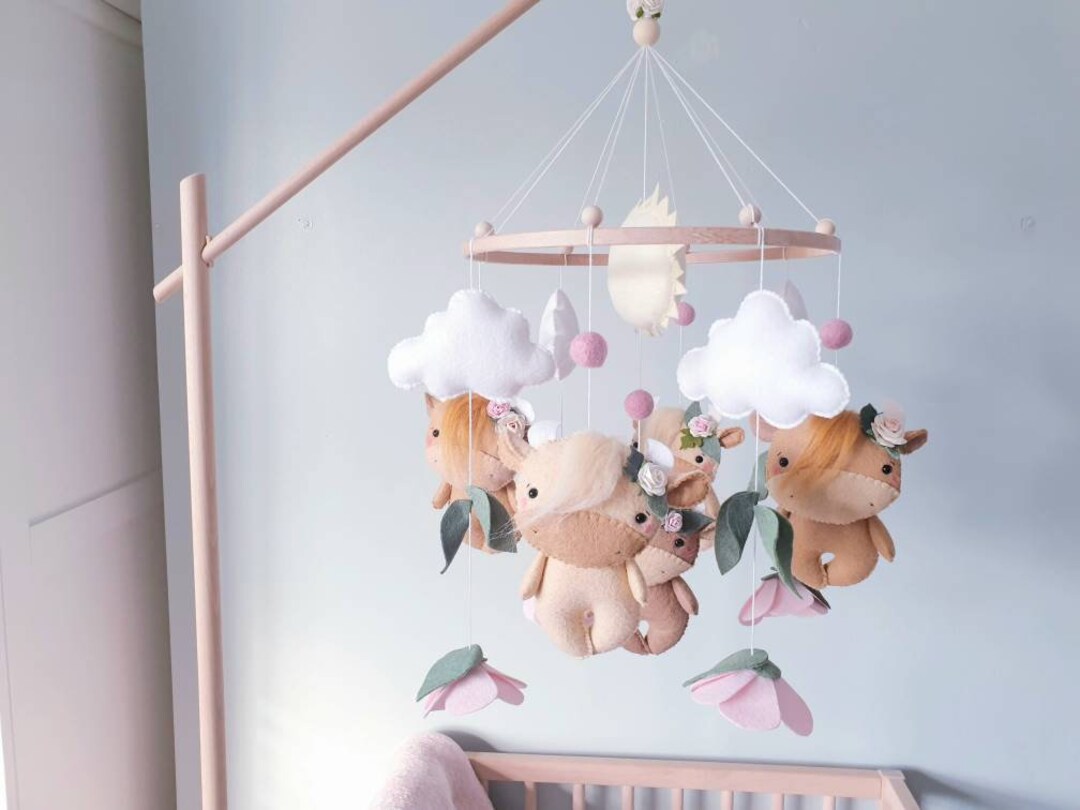 Highland Cow Baby Mobile - Cot Mobile- Crib Mobile- Cow Mobile- Farm ...