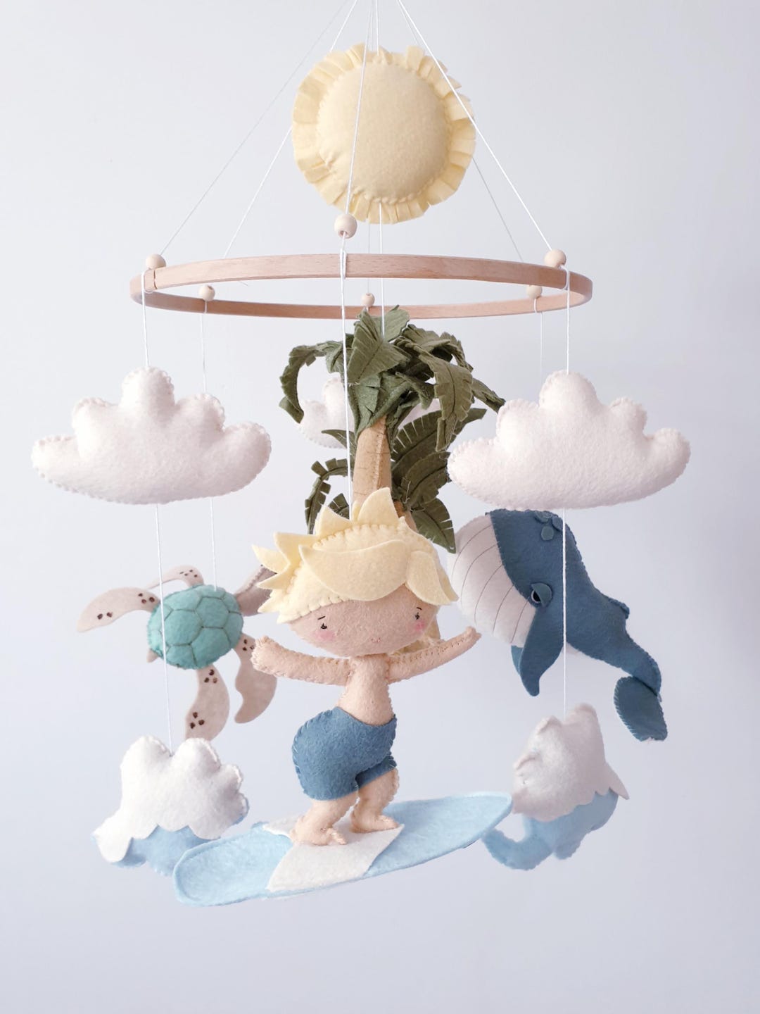 Surfs up Baby Mobile: Beach & Ocean Theme Crib Mobile - Etsy