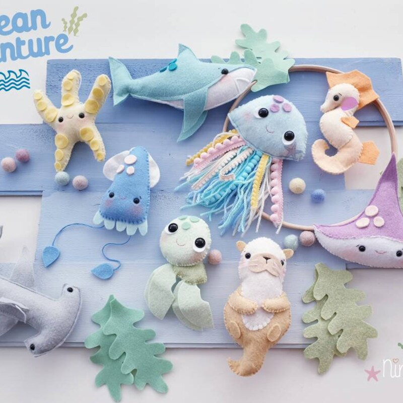 Sea Creatures Mobile - Etsy