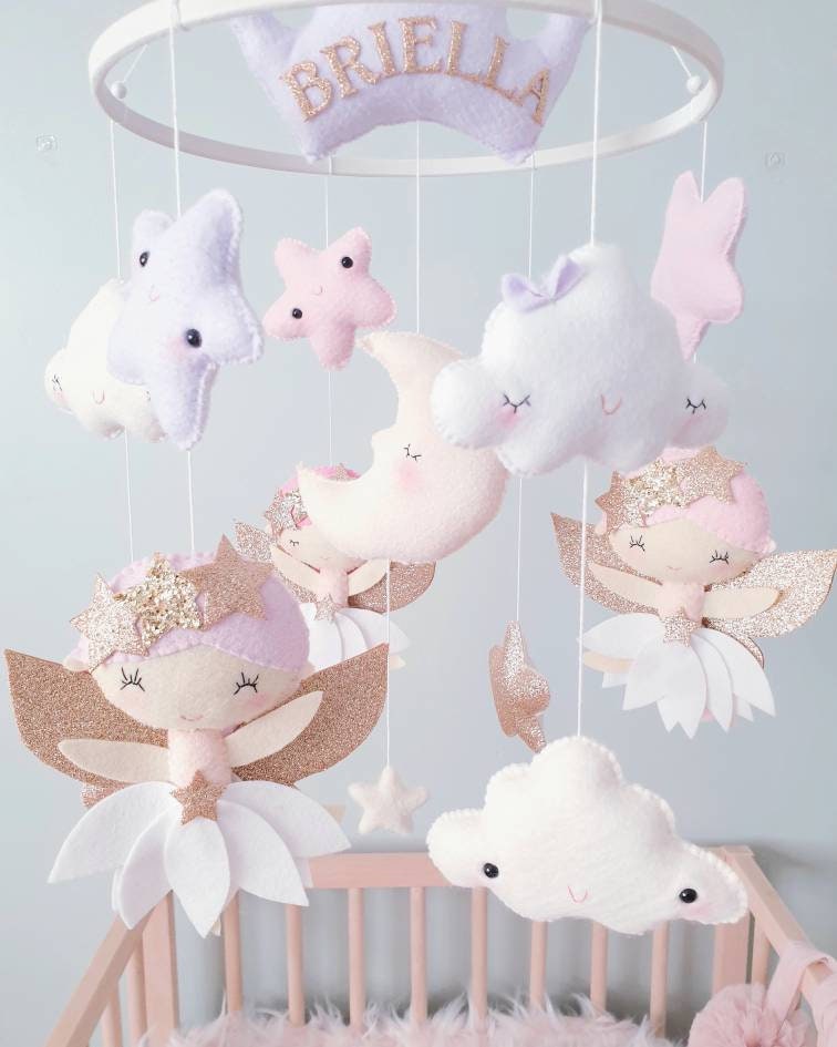 Princess Mobile Fairy Mobile Baby Mobile Girl Pink Mobile - Etsy UK