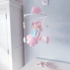 Mermaid Mobile - Crib Mobile- Cot Mobile- Nursery Mobile- Felt Mobile ...