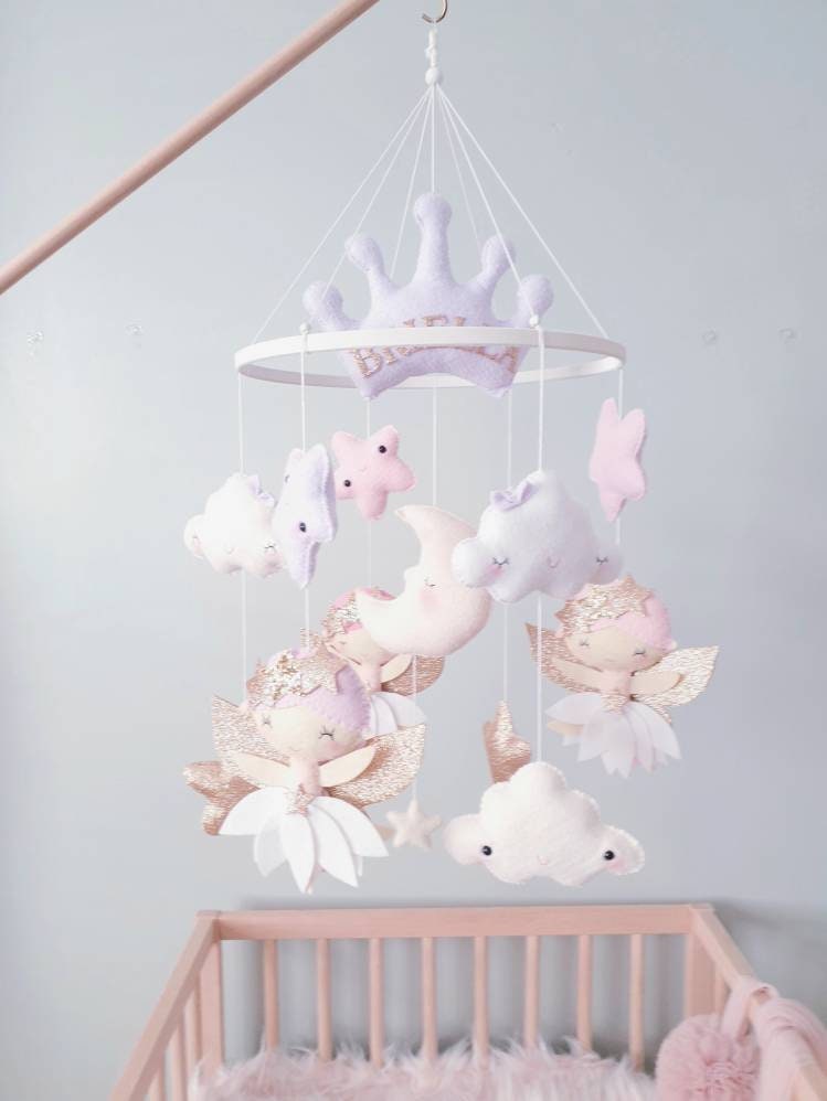 Princess Mobile Fairy Mobile Baby Mobile Girl Pink Mobile - Etsy UK