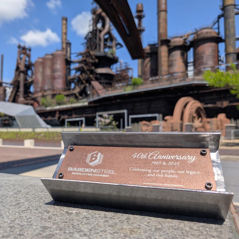 Personalized Laser Engraved Steel I-beam Award - Unique Industrial ...