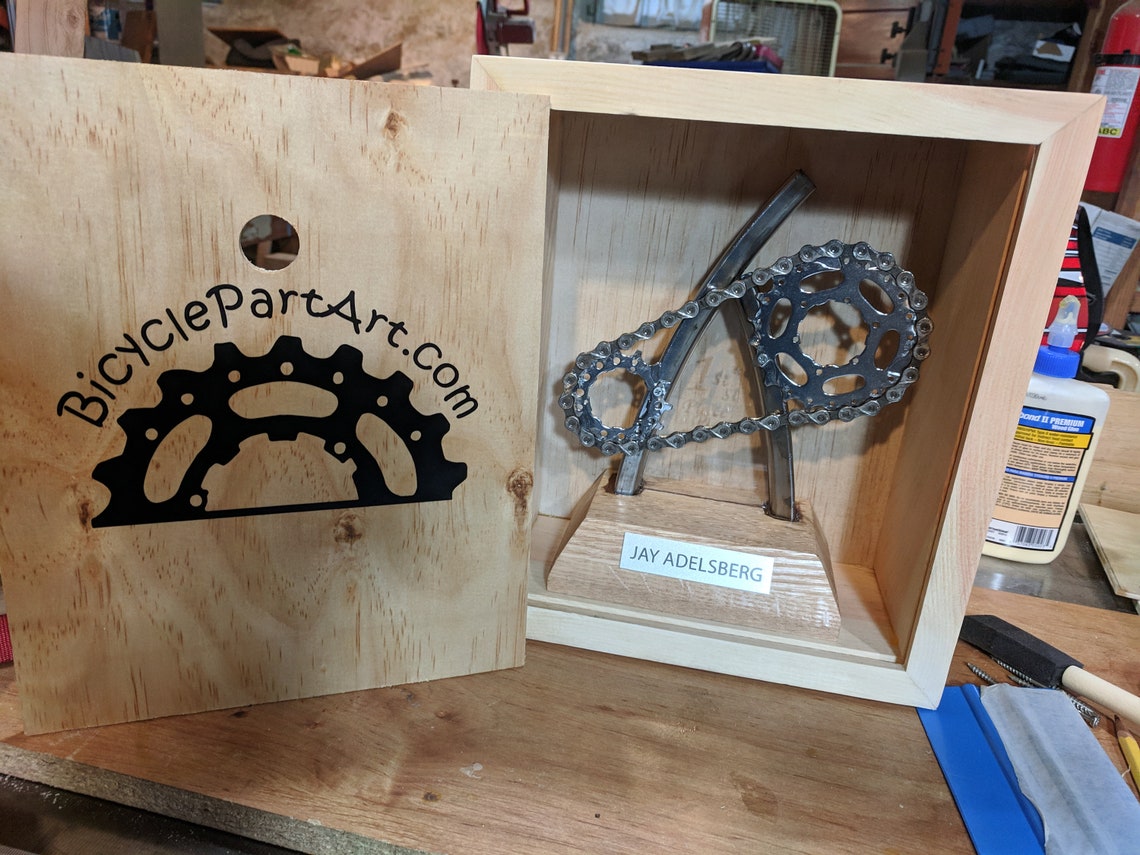 Bicycle Art Trophy From Recycled Bike Parts - Etsy