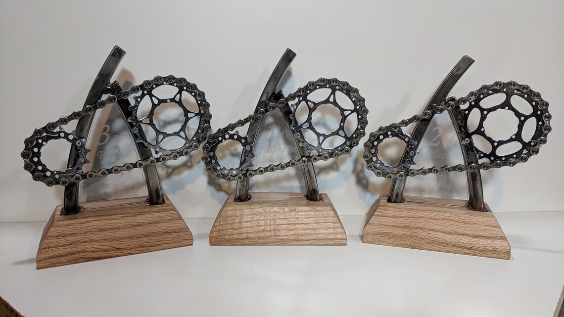 Bicycle Art Trophy From Recycled Bike Parts - Etsy