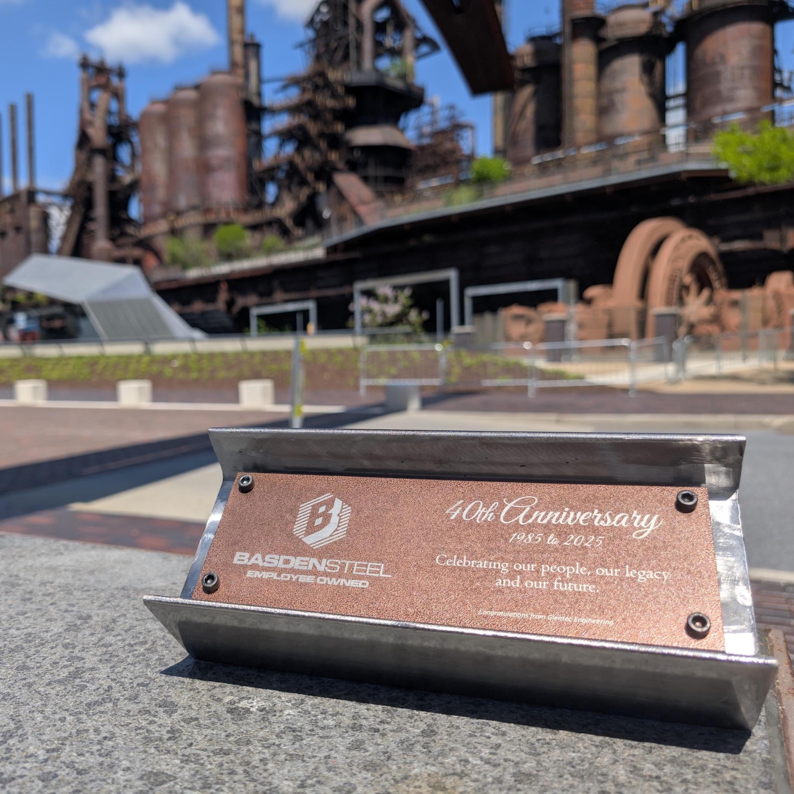 Personalized Laser Engraved Steel I-beam Award - Unique Industrial ...