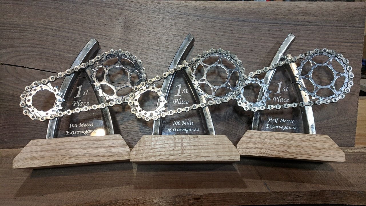 Bicycle Art Trophy From Recycled Bike Parts - Etsy