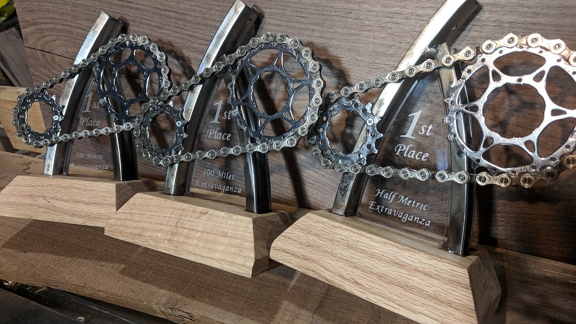 Bicycle Art Trophy From Recycled Bike Parts - Etsy