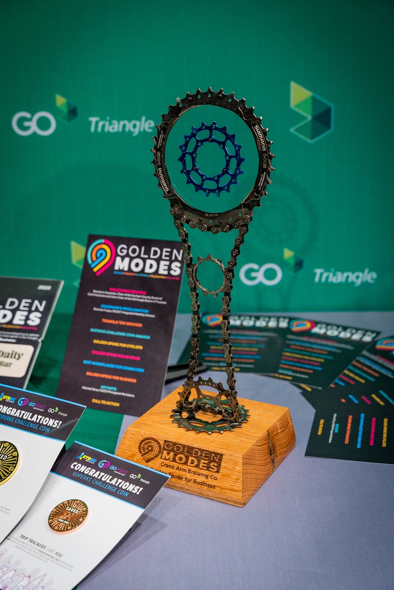 Bicycle Award Trophy Made From Recycle Bike Parts - Etsy