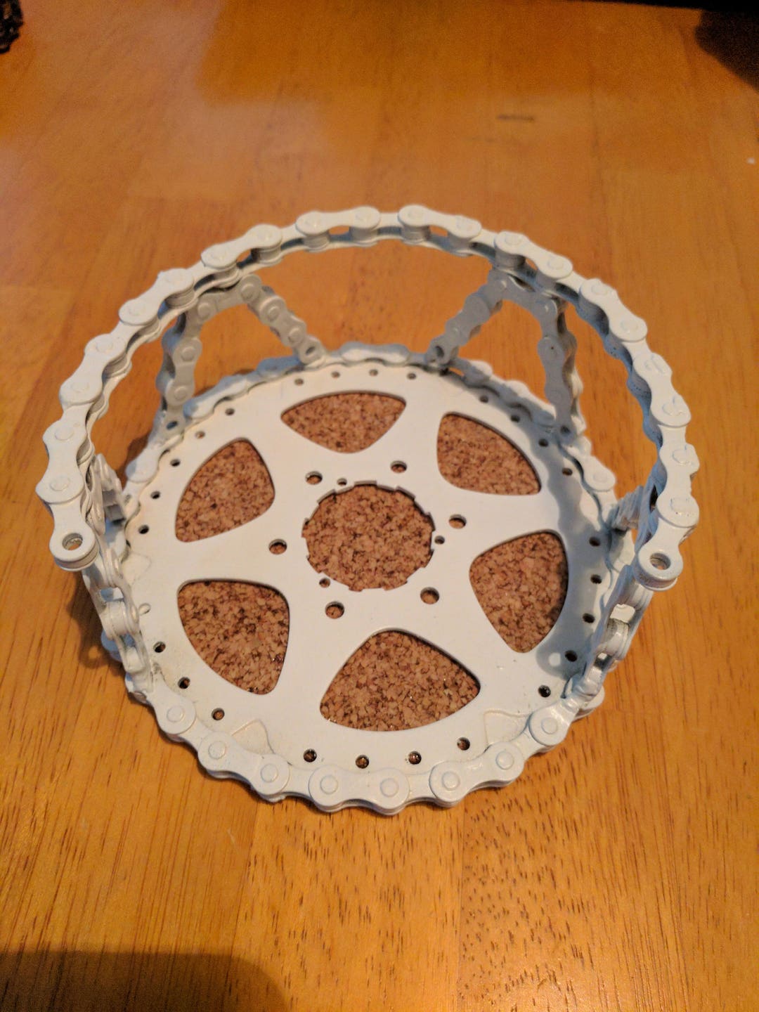Recycled Bicycle Chain Coaster Holder: Powder Coated Metal Art - Etsy