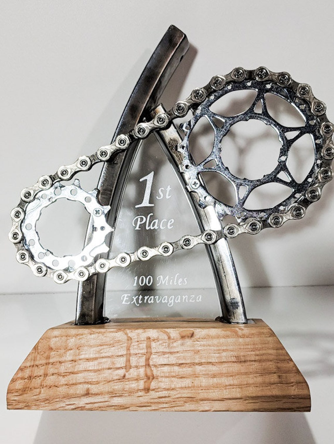 Bicycle Art Trophy From Recycled Bike Parts - Etsy