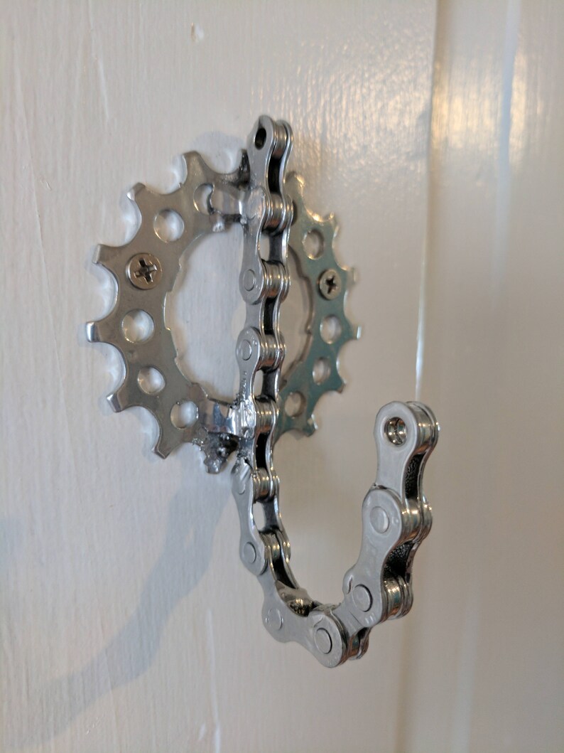 Bicycle Chain Wall Hook Silver - Etsy