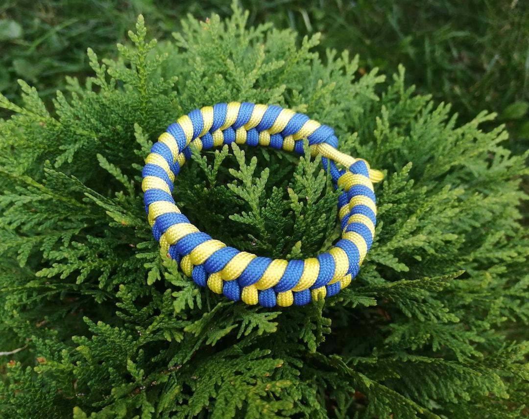 Ukraine Flag Bracelet, Ukrainian Paracord Bracelet, Custom Jewelry for ...