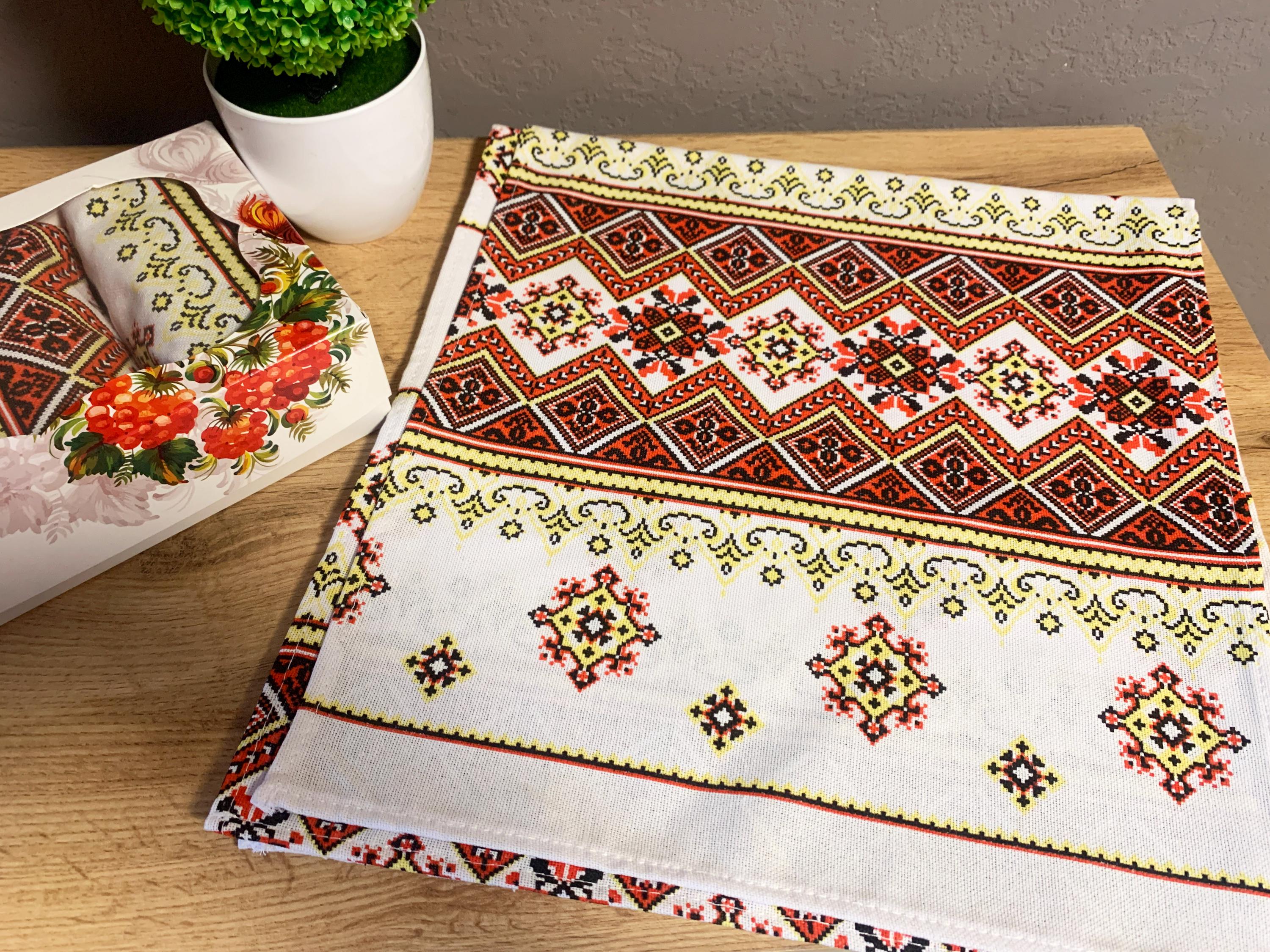 Ukrainian Poppy Kitchen Towels With Traditional Pattern – Decorative ...