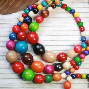 Handmade Large Bead Necklace for Women, Chunky Beaded Necklace, Modern ...