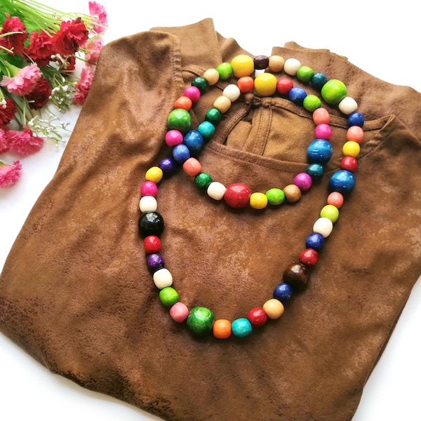 Big Bead Necklace - Etsy