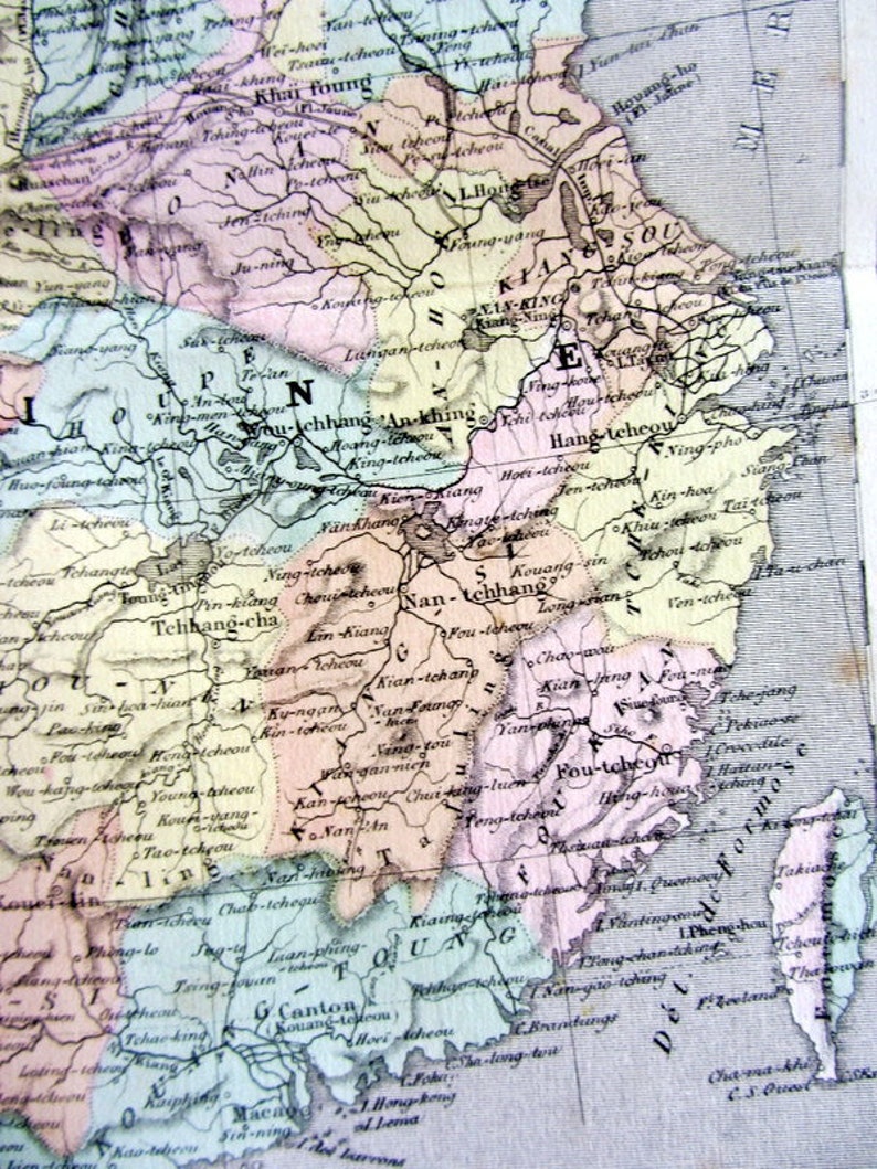 1855 Ancient China Map Print Asia Atlas Engraving Antique - Etsy