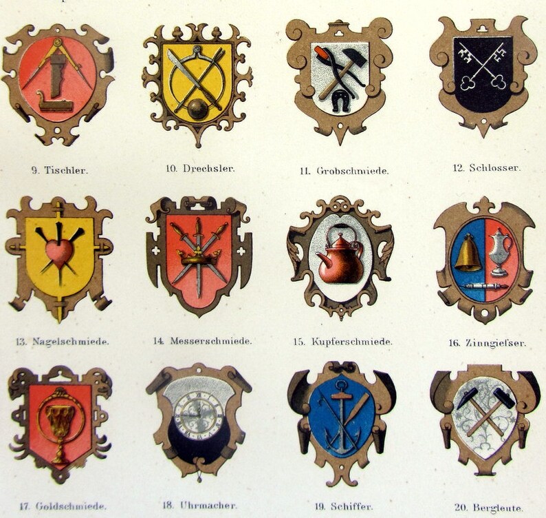 Antique Gorgeous GUILD 2 Engraving Original Antique 1898 - Etsy