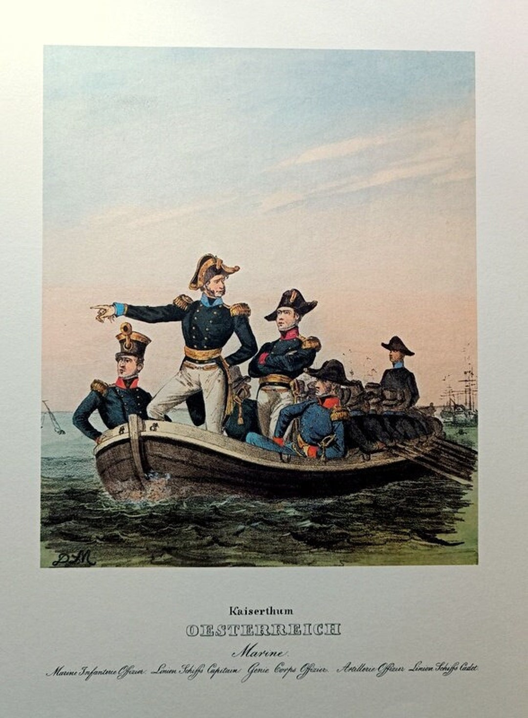 Color Print of Military Navy Marine, 1980 Military Marine Soldiers ...