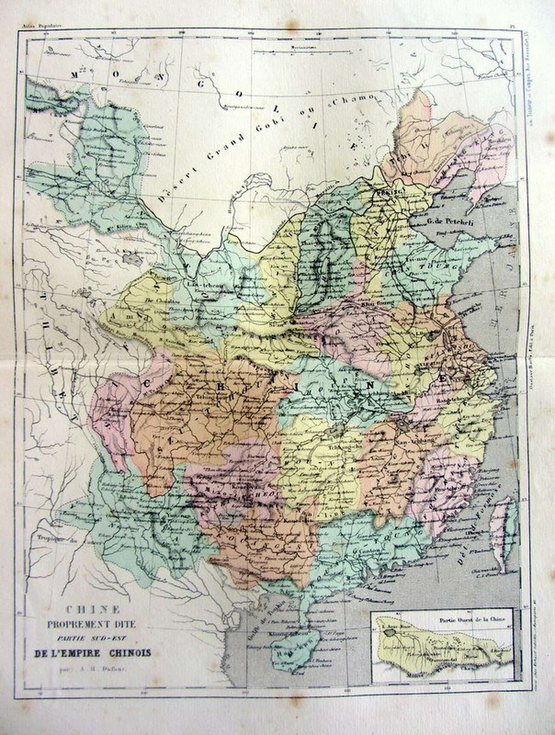 1855 Ancient China Map Print Asia Atlas Engraving Antique - Etsy