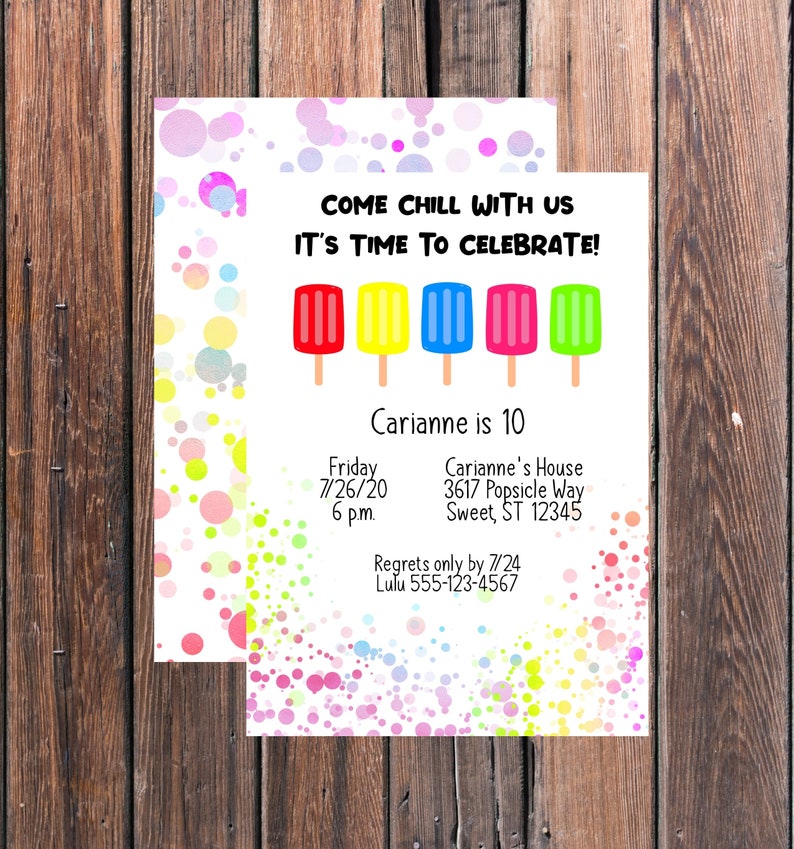 Popsicle Birthday, Popsicle Invitation, Corjl Invitations, Summer Party ...