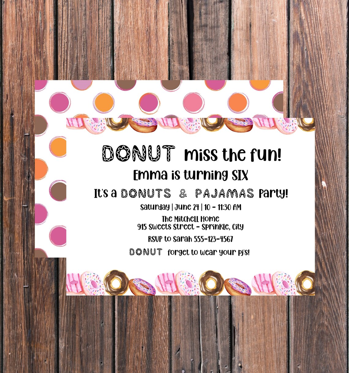 Donut Birthday Invitation, Doughnut Party, Doughnut Invite, Donut Party ...