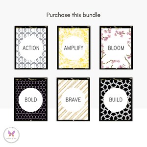 One Word Gallery Wall Art Bundle, Set of 40 Prints, Inspirational ...