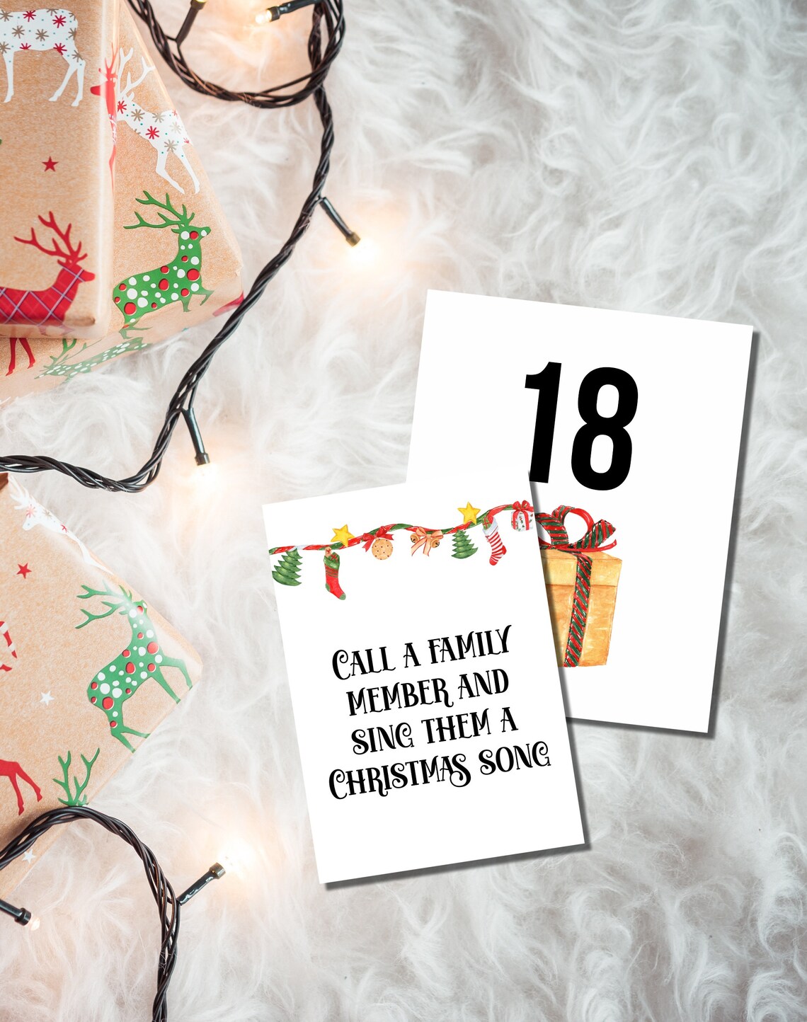 Printable Christmas Advent Calendar, Christmas Activity Cards ...