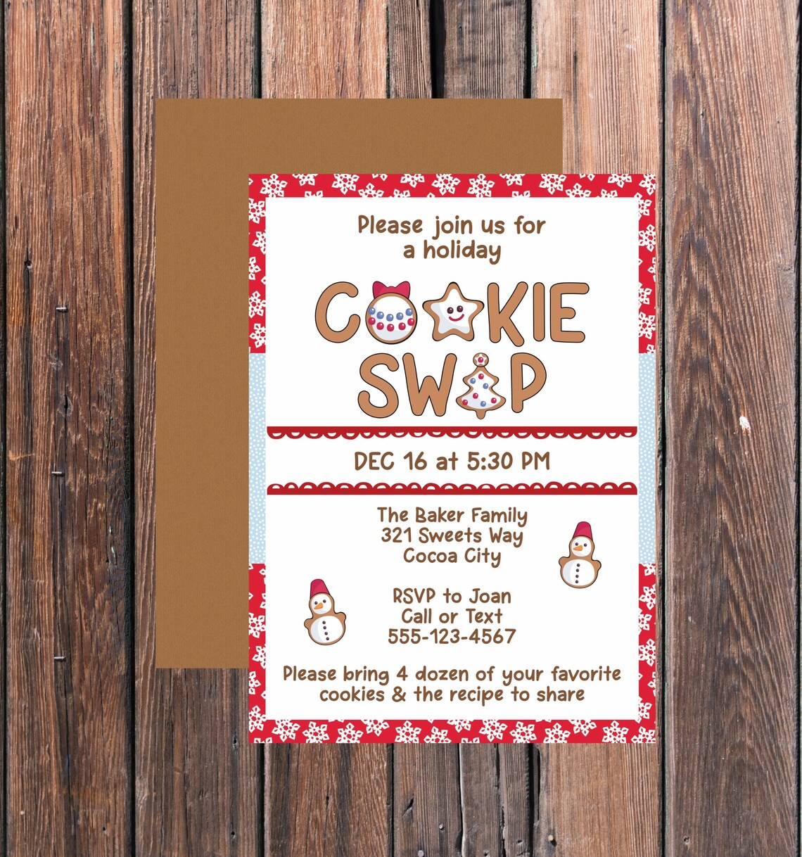Christmas Cookie Swap, Cookie Exchange, Christmas Invites, Christmas ...